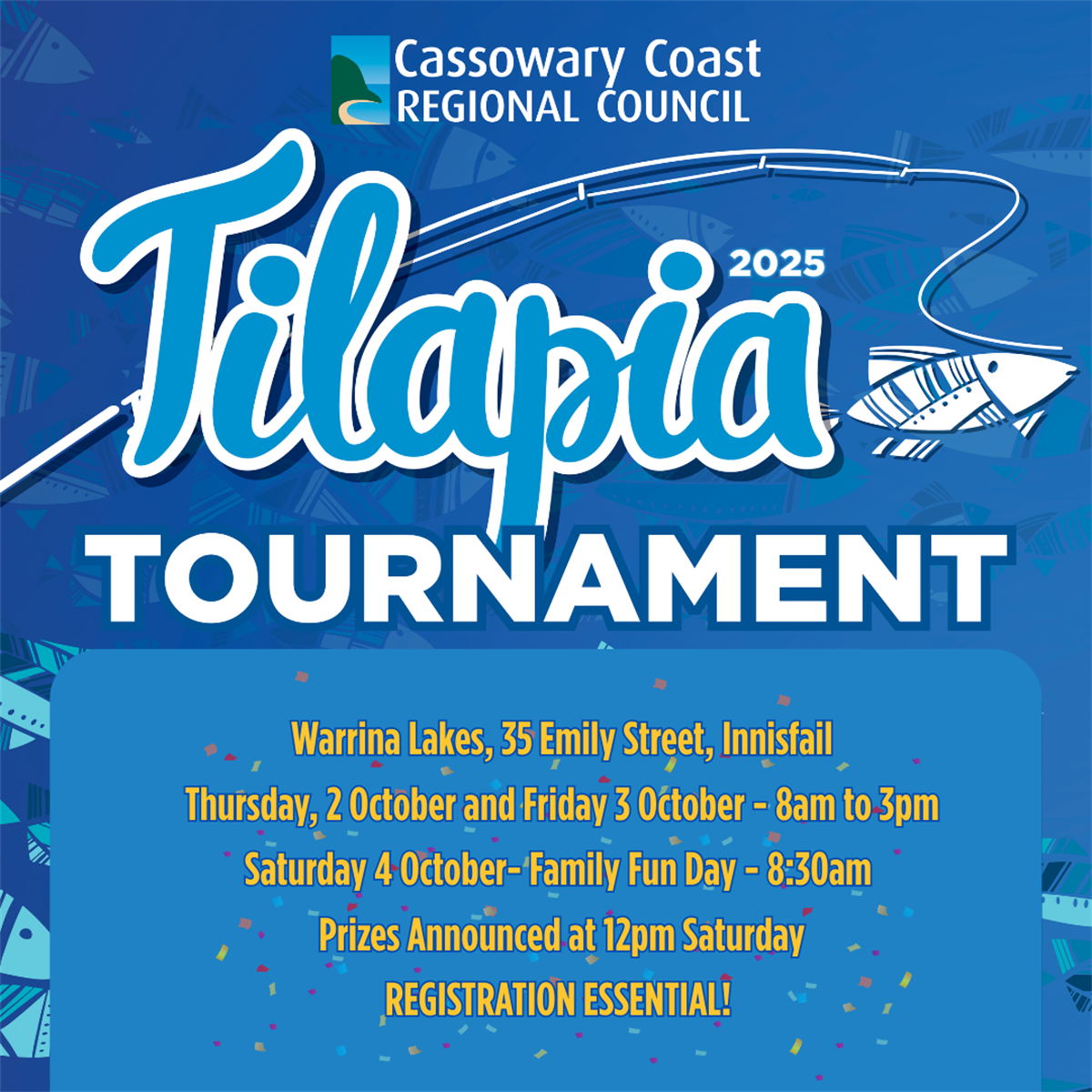 TILAPIA TOURNAMENT BACK FOR THE SCHOOL HOLIDAYS! | Cassowary Coast ...